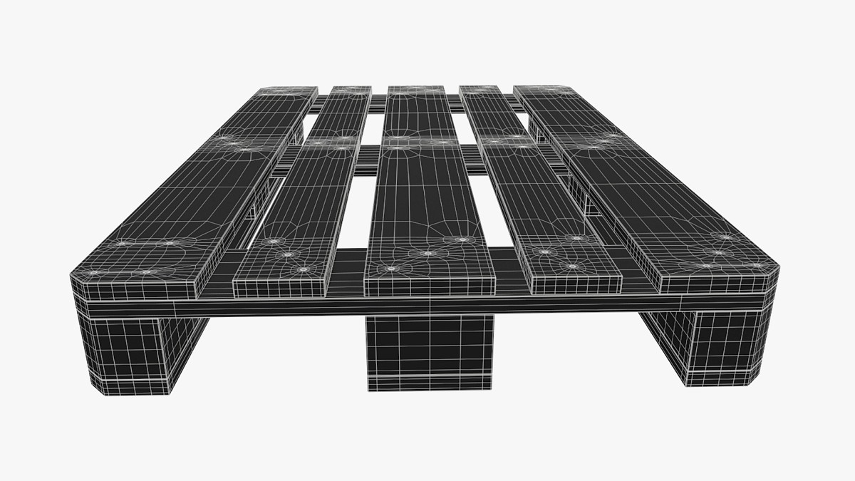 Wood euro pallet PBR 3D Model - 3dmstock.com Wood euro pallet PBR 3D Model - 3dmstock.com