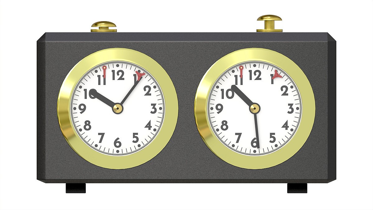 Chess Analog Timer Game Clock Pbr 3d Model