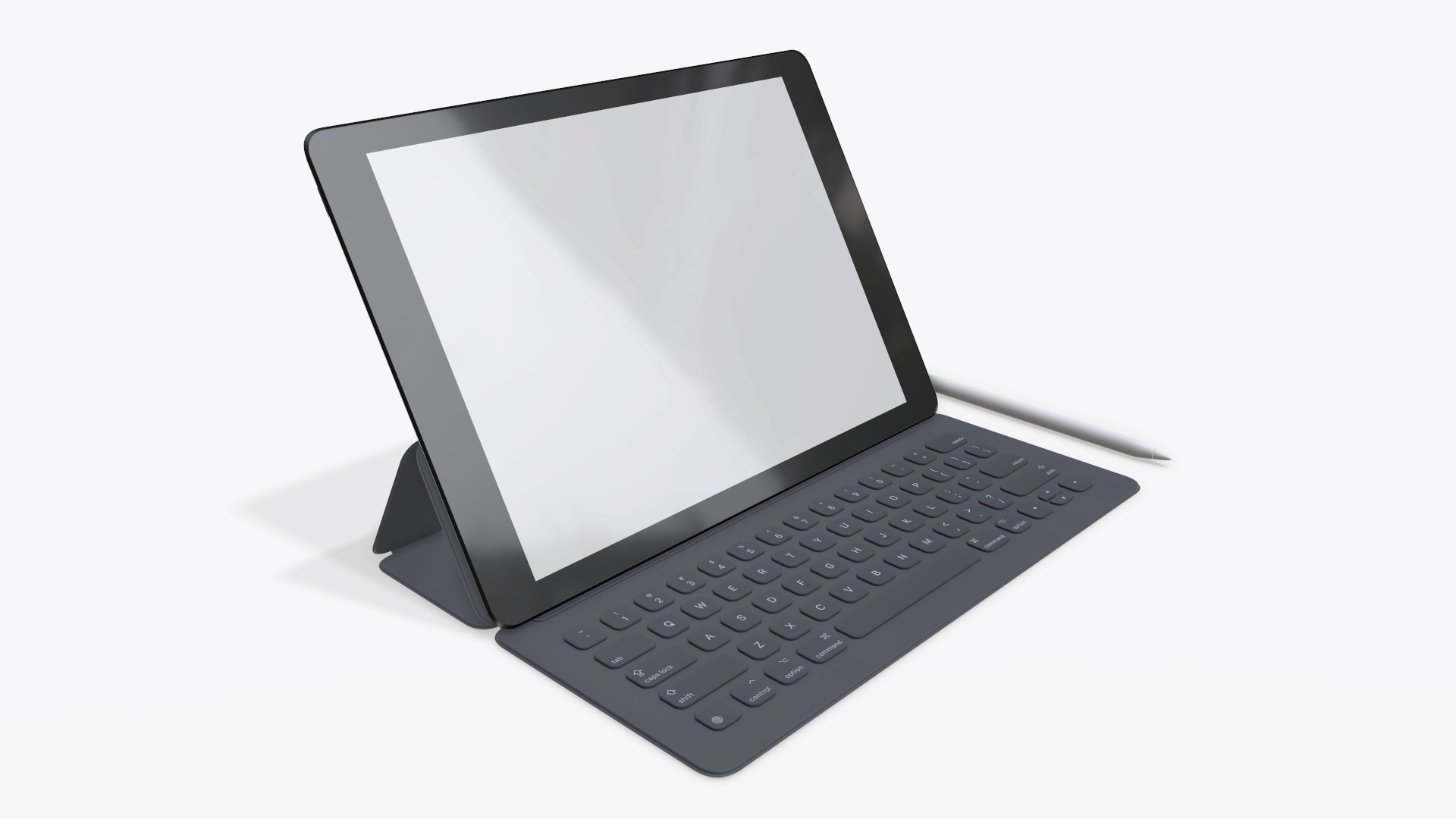 Digital tablet with keyboard mock up PBR 3D Model - 3dmstock.com