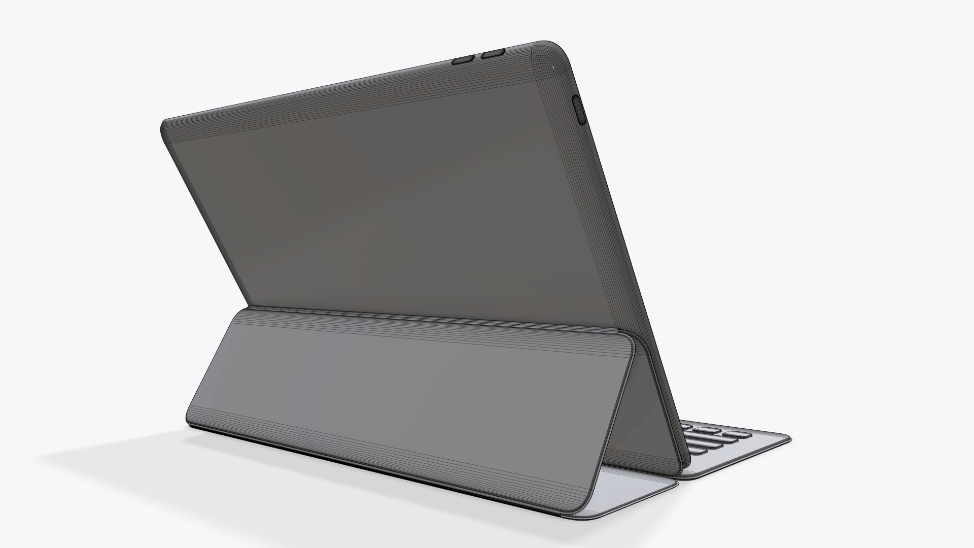 Digital tablet with keyboard mock up PBR 3D Model - 3dmstock.com