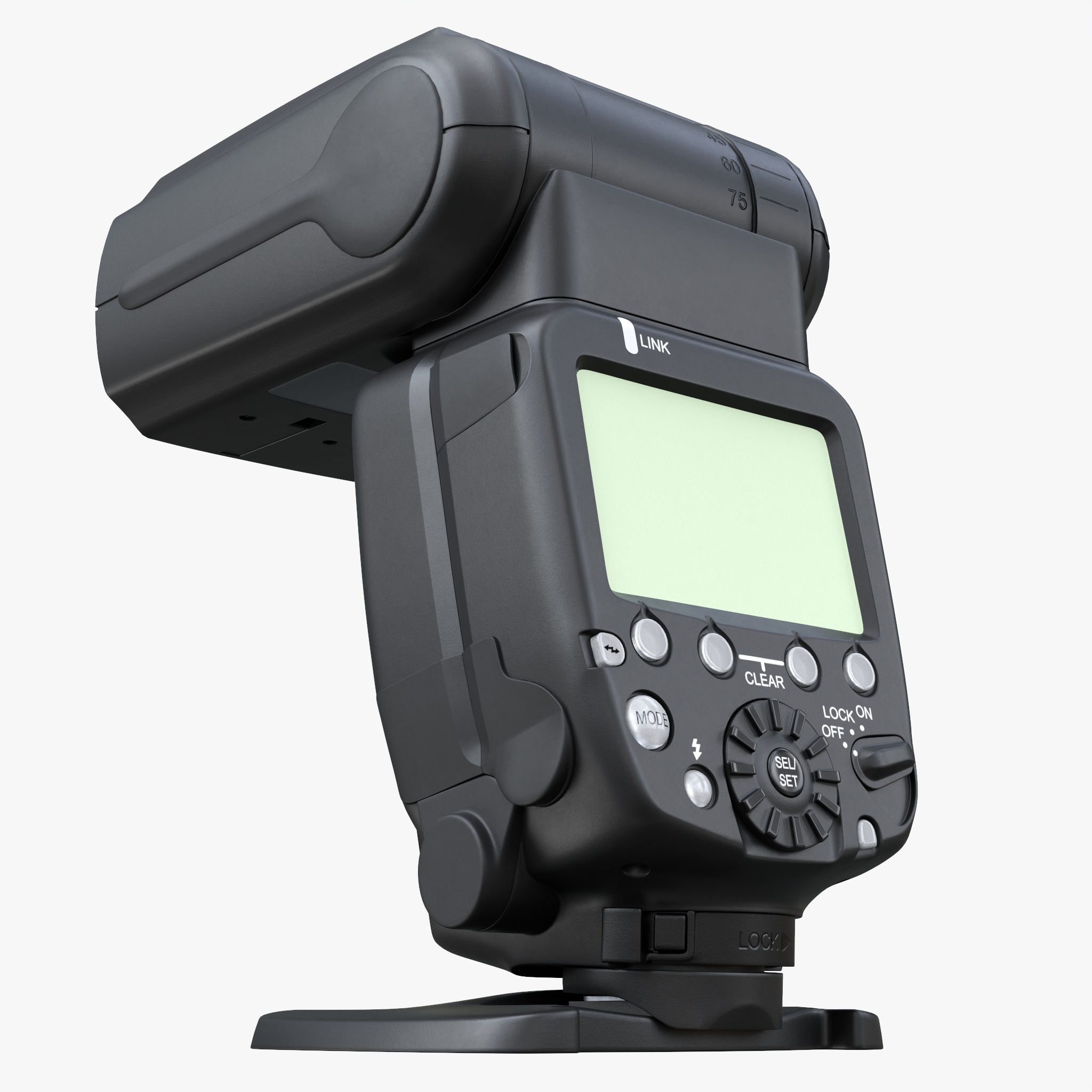 Canon Speedlite 600EX-RT camera flash wireless PBR 3D Model - 3dmstock.com