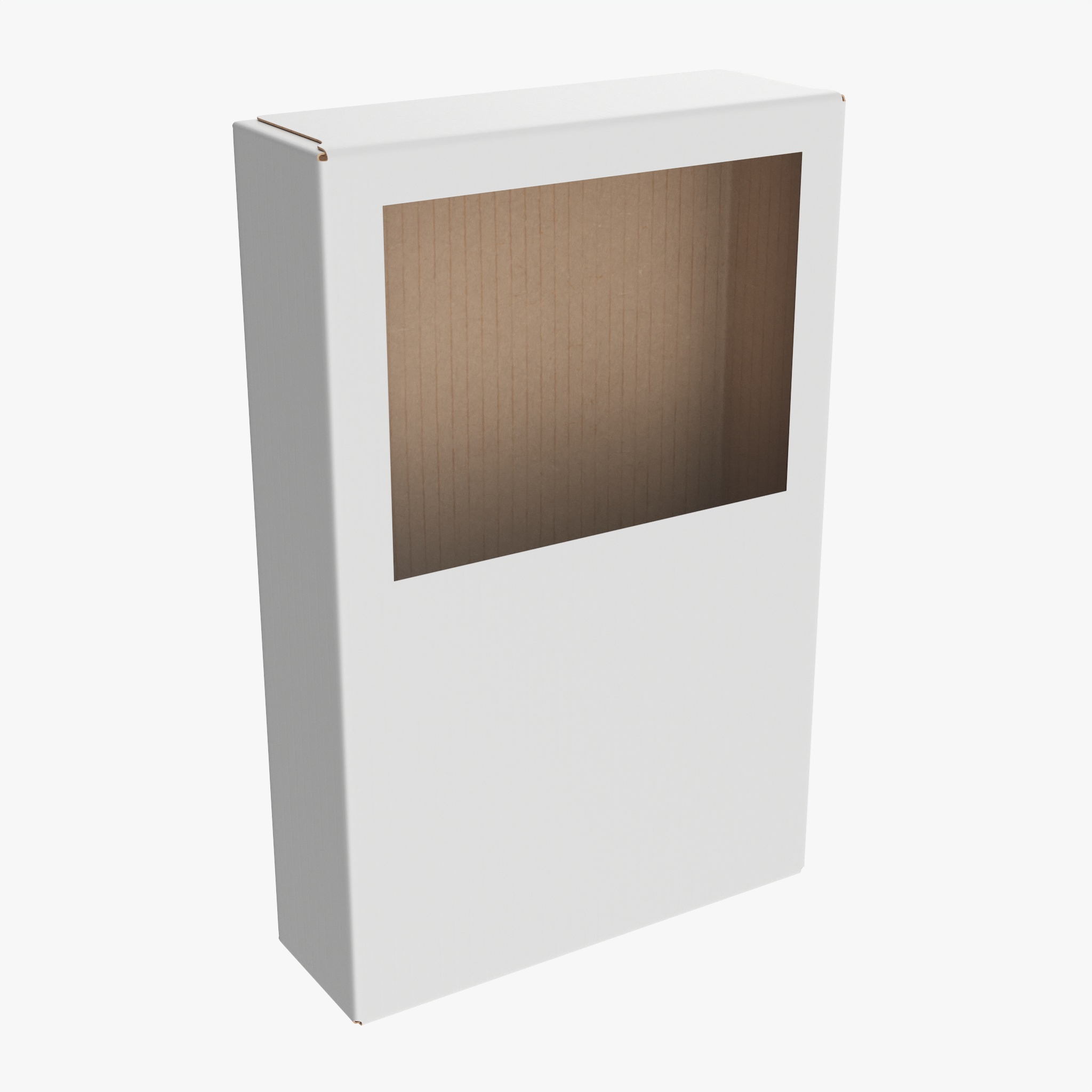 Cardboard box with window 02 PBR 3D Model - 3dmstock.com