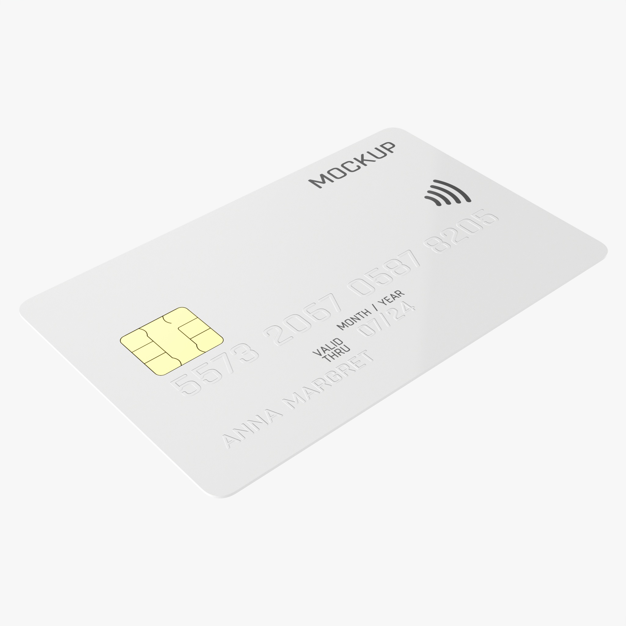 Credit debit card 01 PBR 3D Model - 3dmstock.com