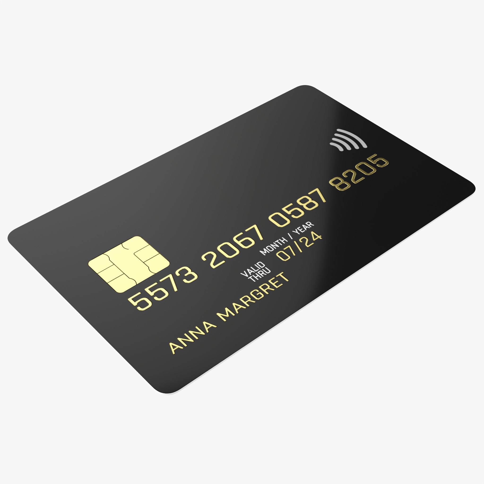 Credit debit card 02 PBR 3D Model - 3dmstock.com