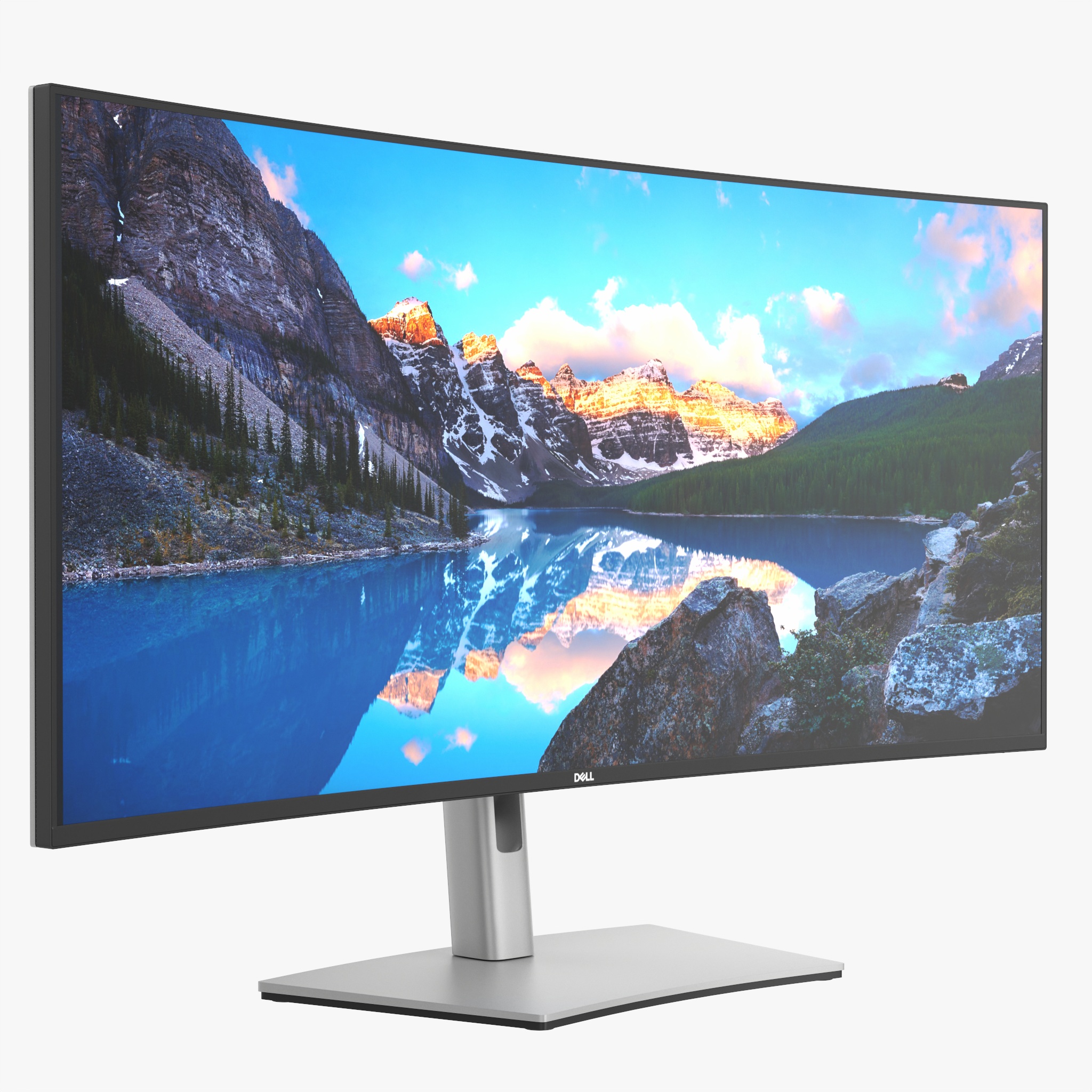 Dell UltraSharp LCD 38 curved inch monitor PBR 3D Model - 3dmstock.com