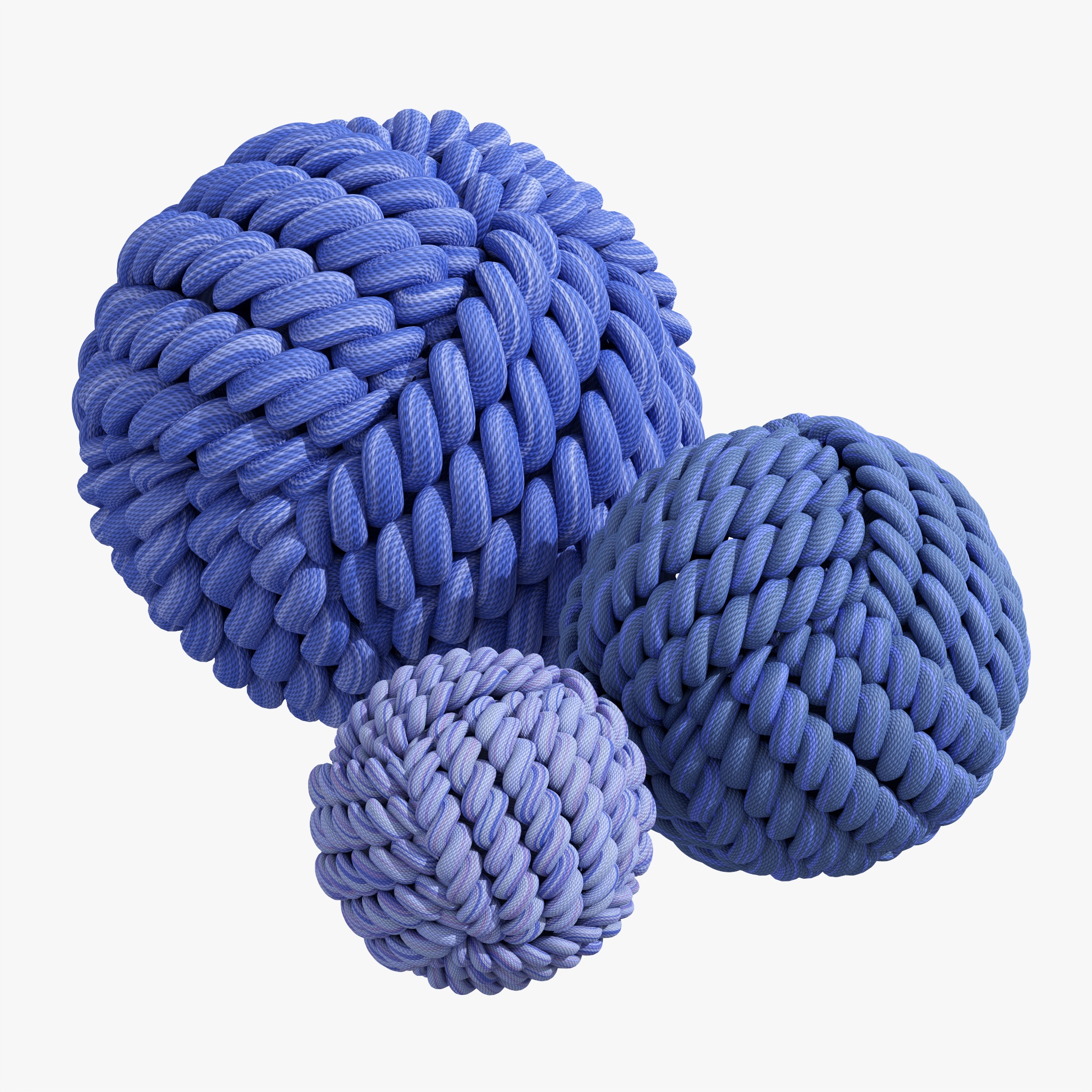 Fabric balls decoration PBR 3D Model - 3dmstock.com