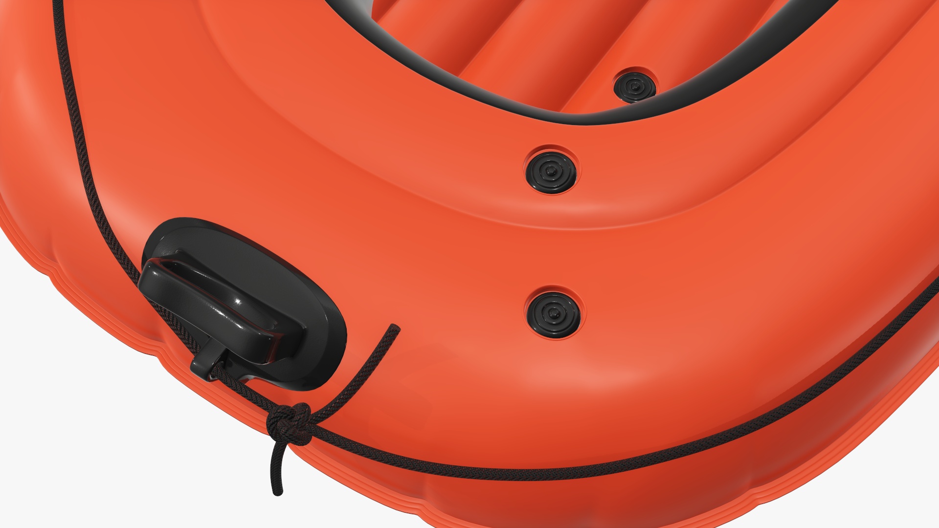 Inflatable Boat 01 orange PBR 3D Model - 3dmstock.com