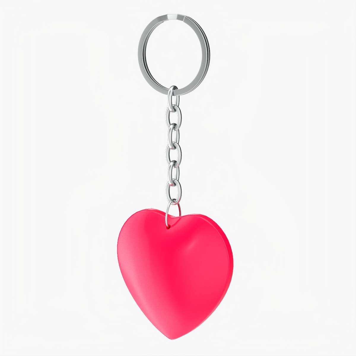 Keychain Heart Shaped 01 PBR 3D Model - 3dmstock.com
