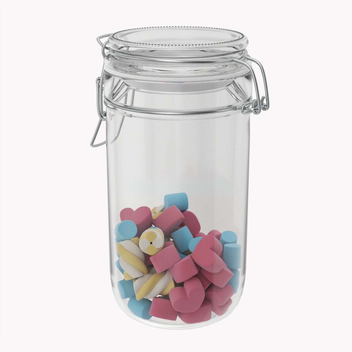 Kitchen Glass Jar With Contents 22 PBR 3D Model - 3dmstock.com