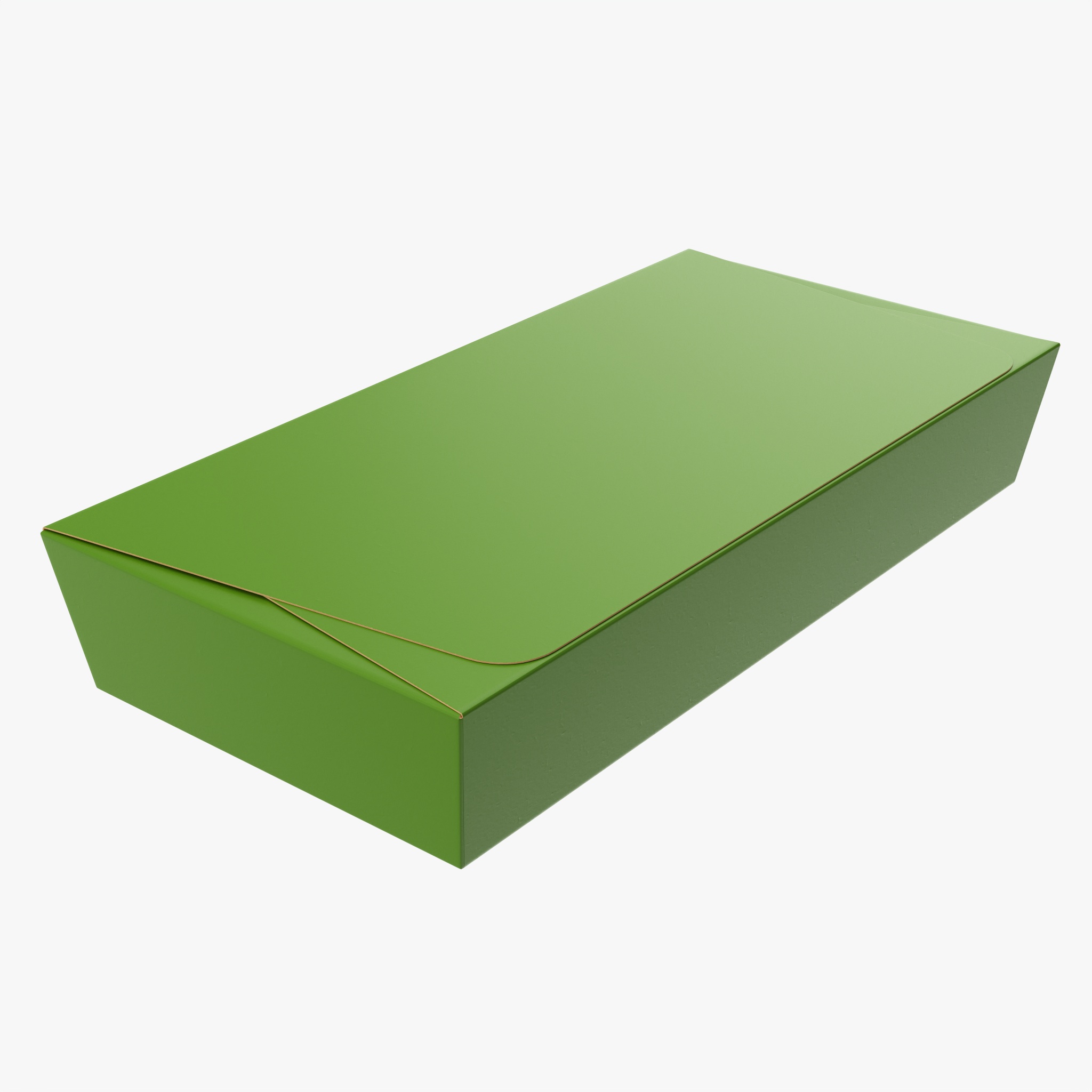 Long low paper box mockup PBR 3D Model - 3dmstock.com