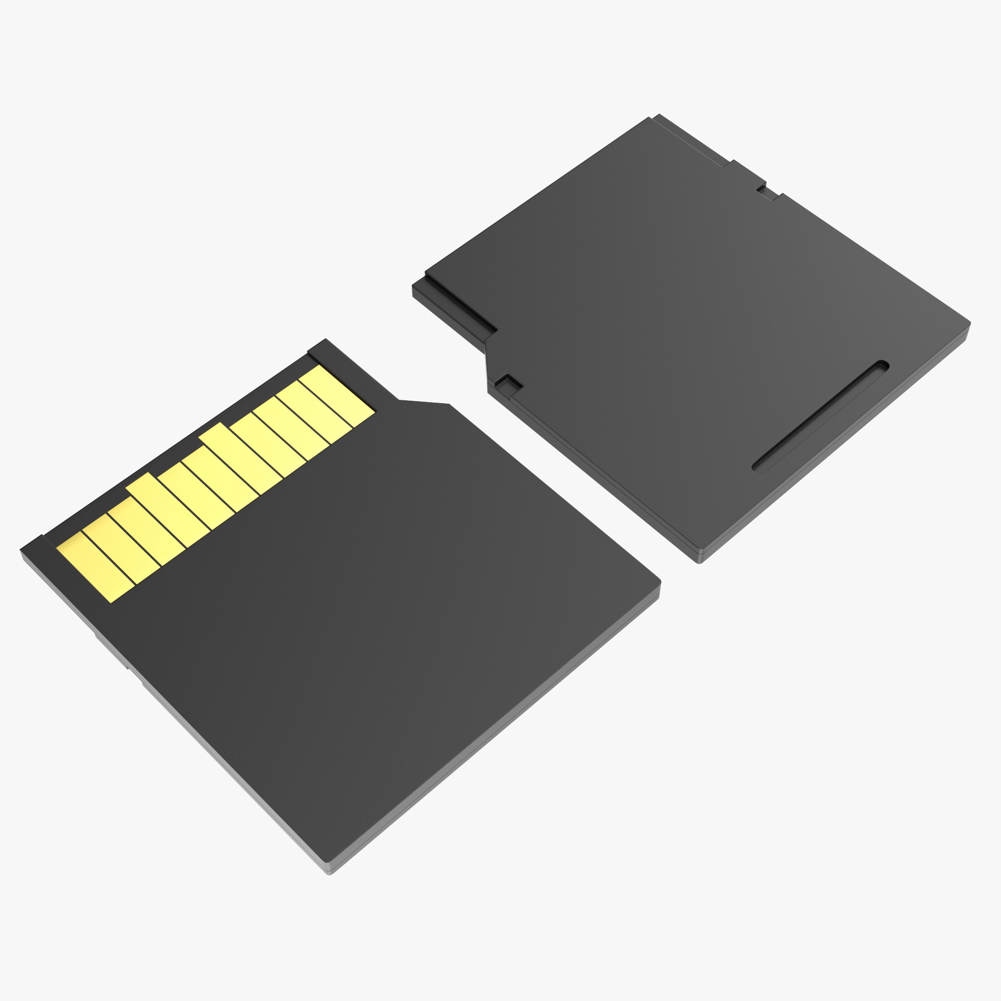 Mini SD memory card PBR 3D Model - 3dmstock.com