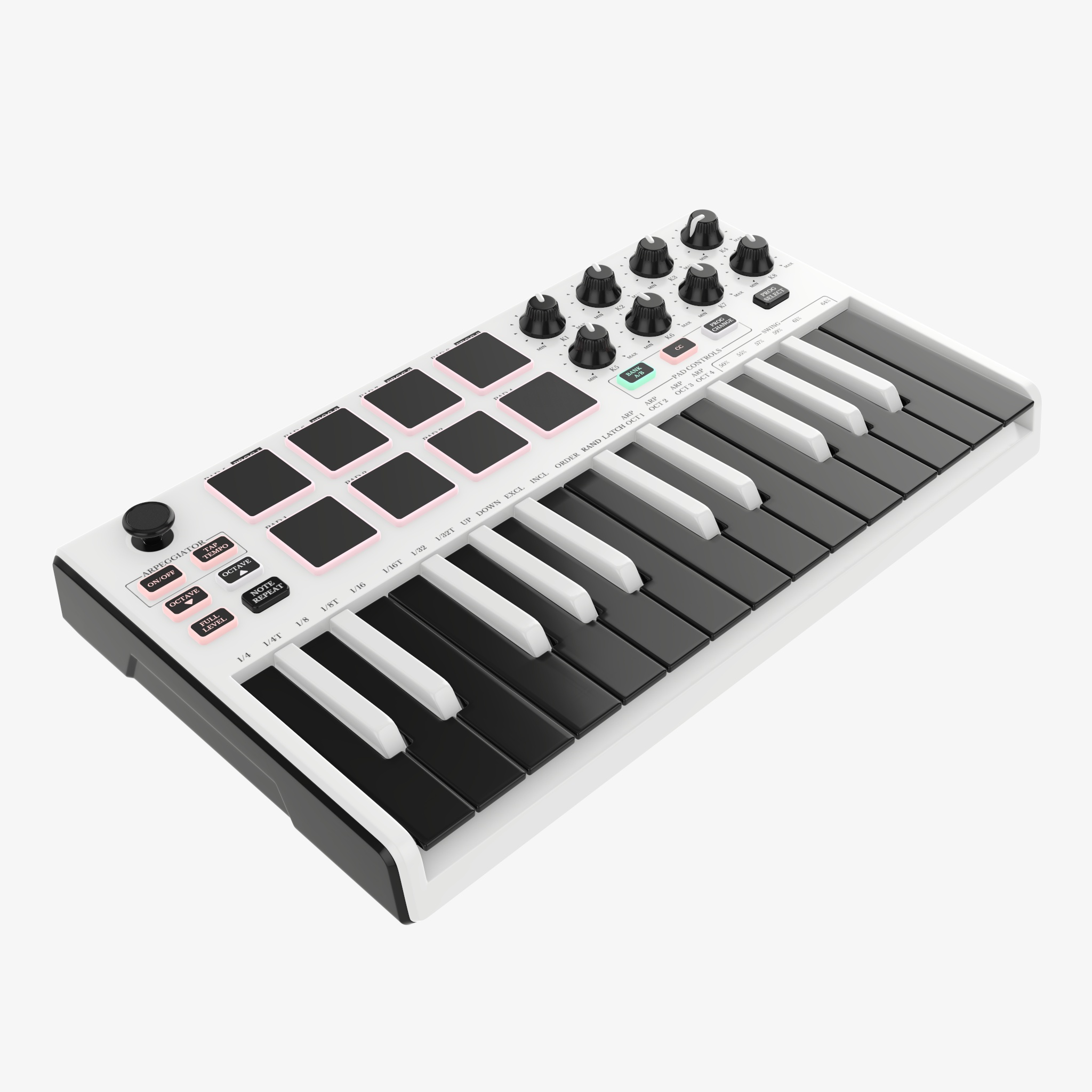 Mini keyboard controller 25 key PBR 3D Model - 3dmstock.com