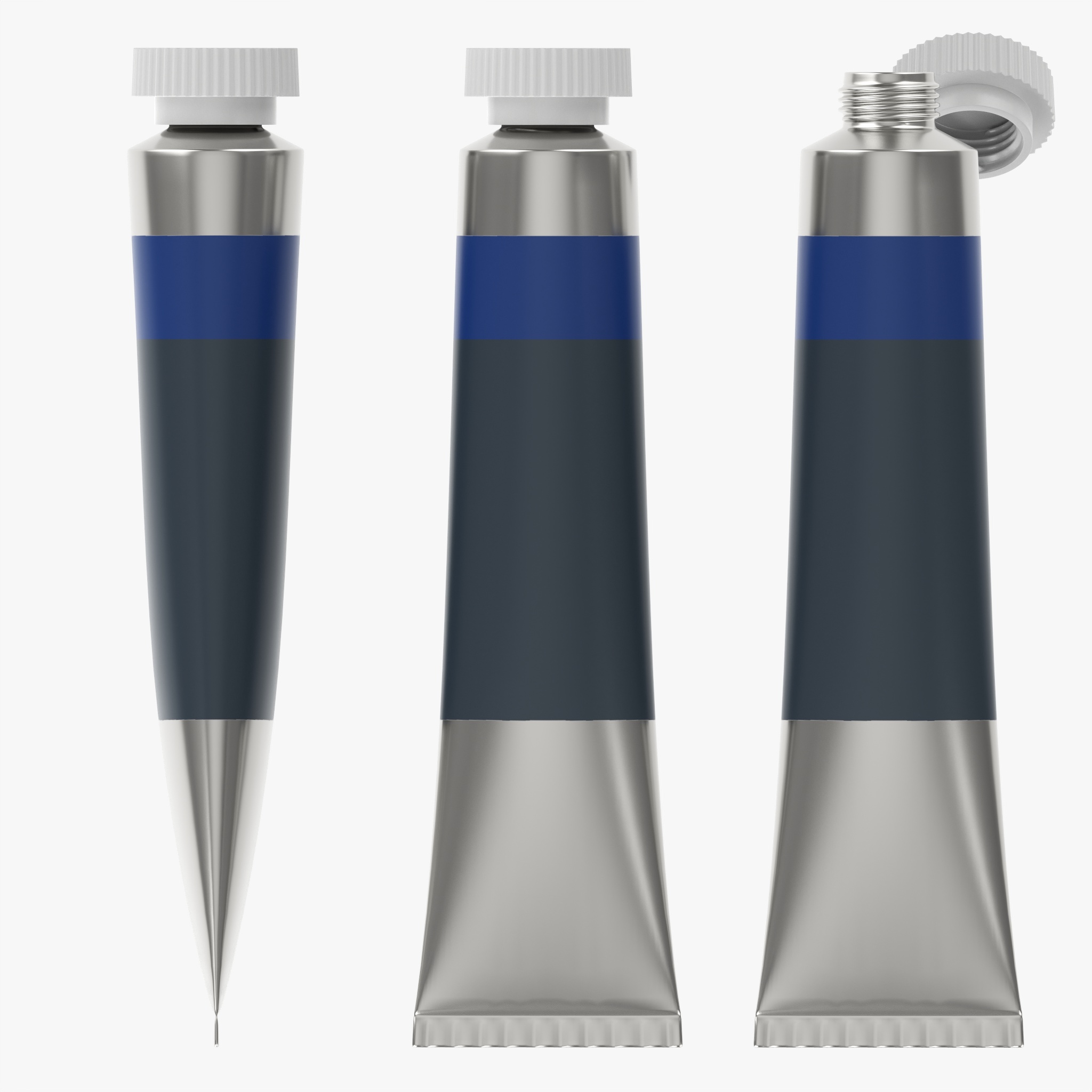 Paint tin tube 02 PBR 3D Model - 3dmstock.com