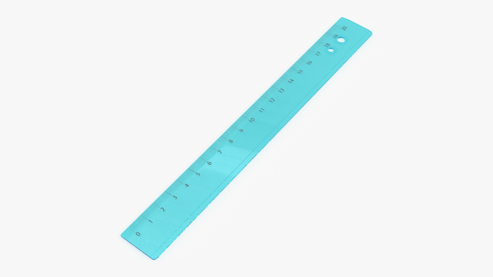 Plastic ruler 02 PBR 3D Model - 3dmstock.com