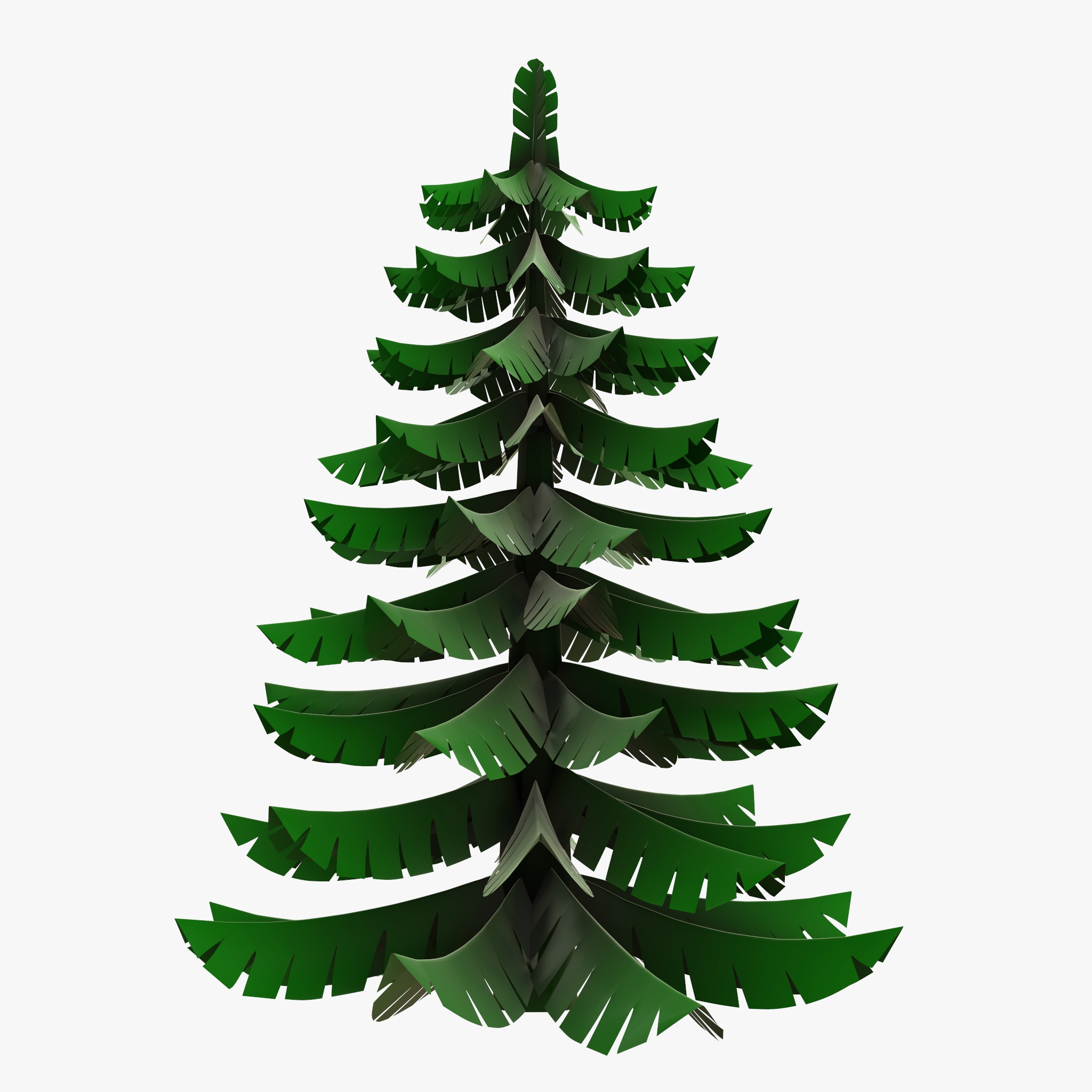 Stylized Christmas fir tree 01 PBR 3D Model - 3dmstock.com