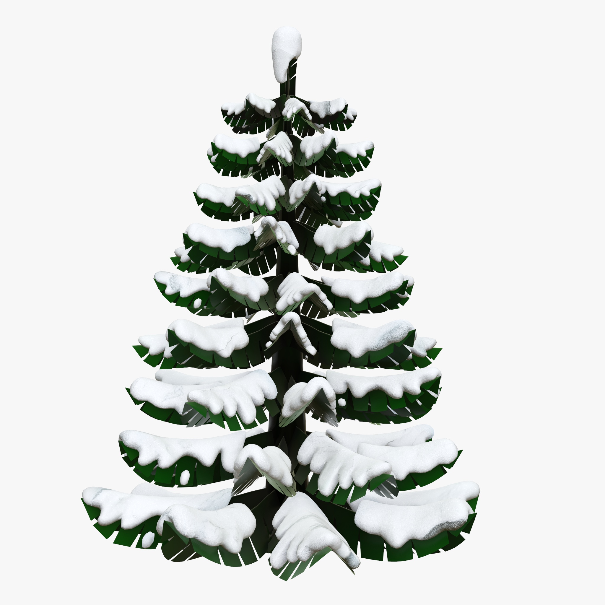 Stylized Christmas fir tree 02 PBR 3D Model - 3dmstock.com