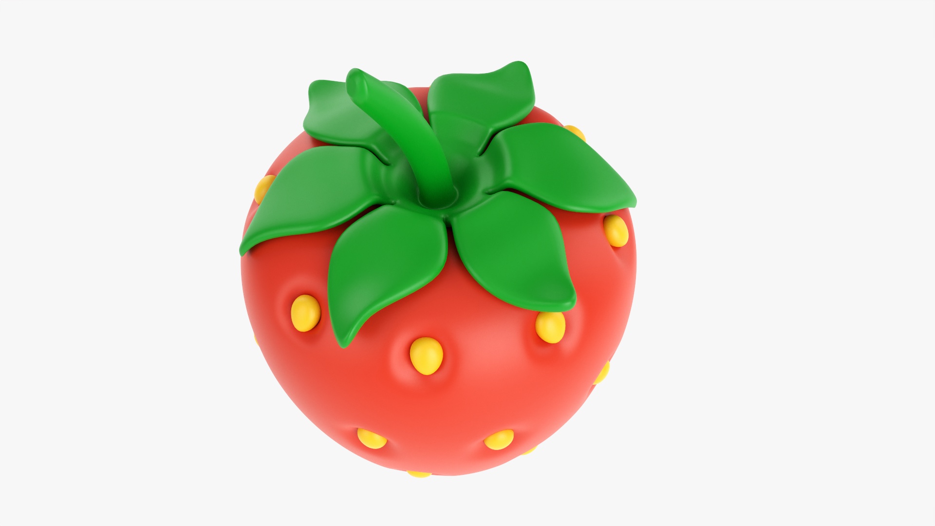 Stylized strawberry PBR 3D Model - 3dmstock.com
