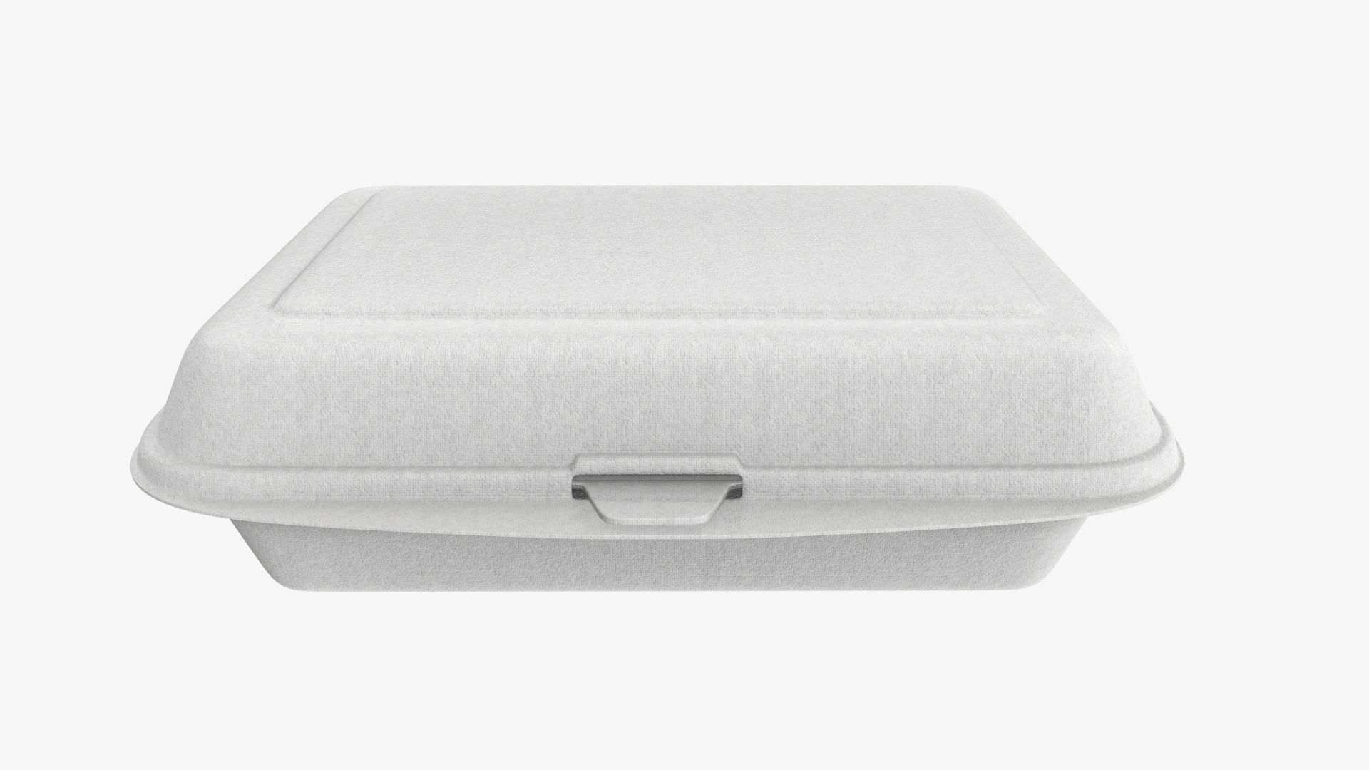 Take-out lunch polystyrene box 03 closed PBR 3D Model - 3dmstock.com