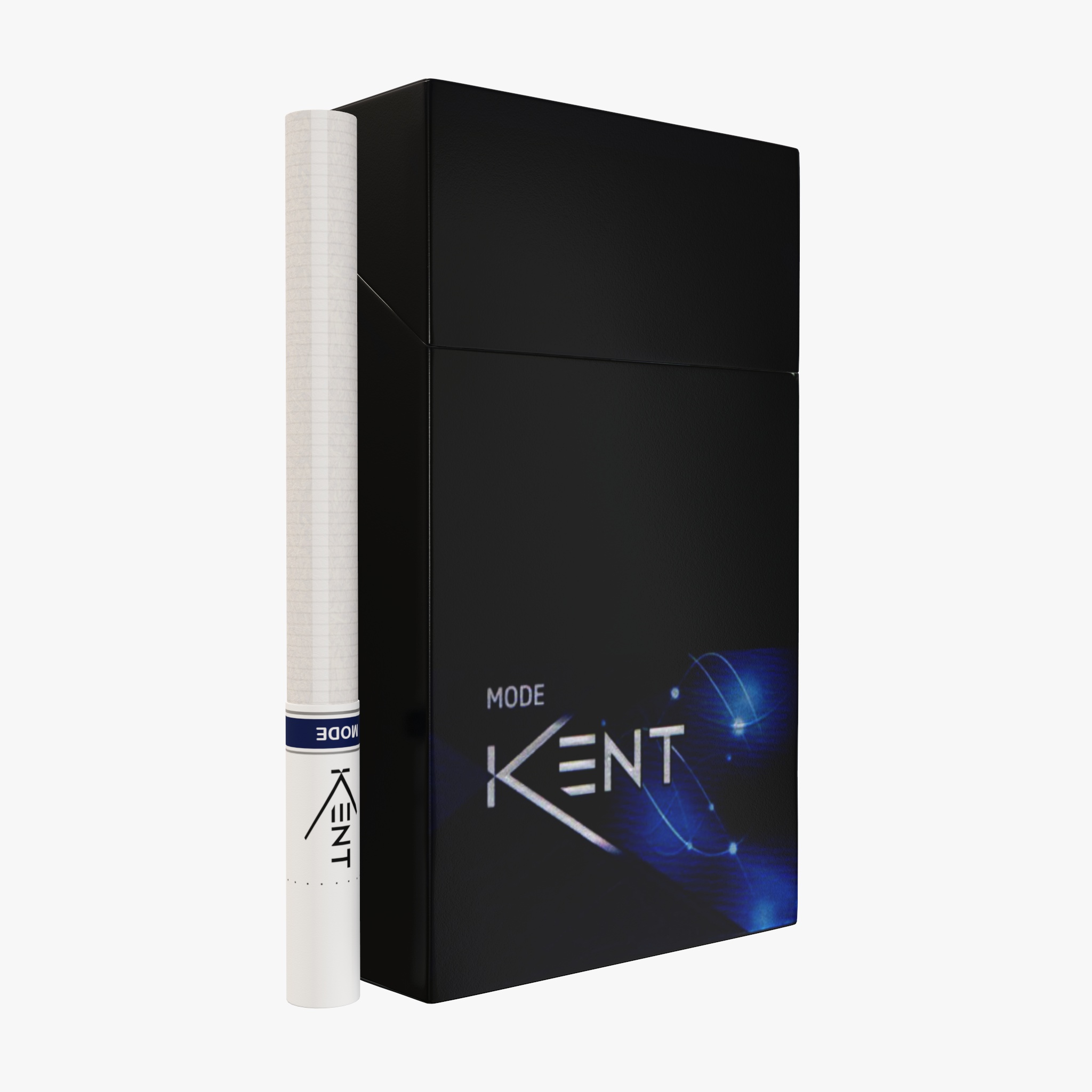 KENT mode cigarettes slim compact pack closed PBR 3D Model - 3dmstock.com