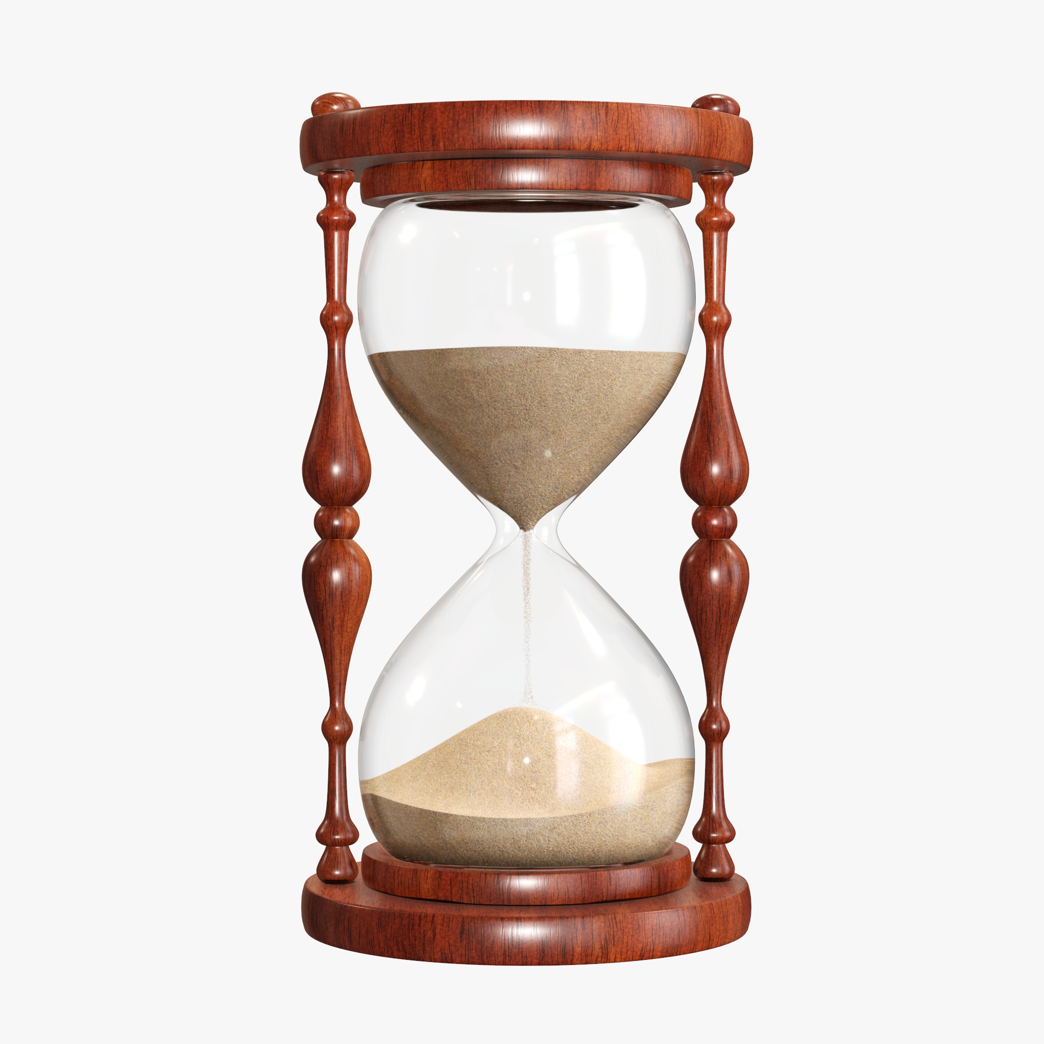 Sandglass hourglass egg sand timer clock 03 PBR 3D Model - 3dmstock.com
