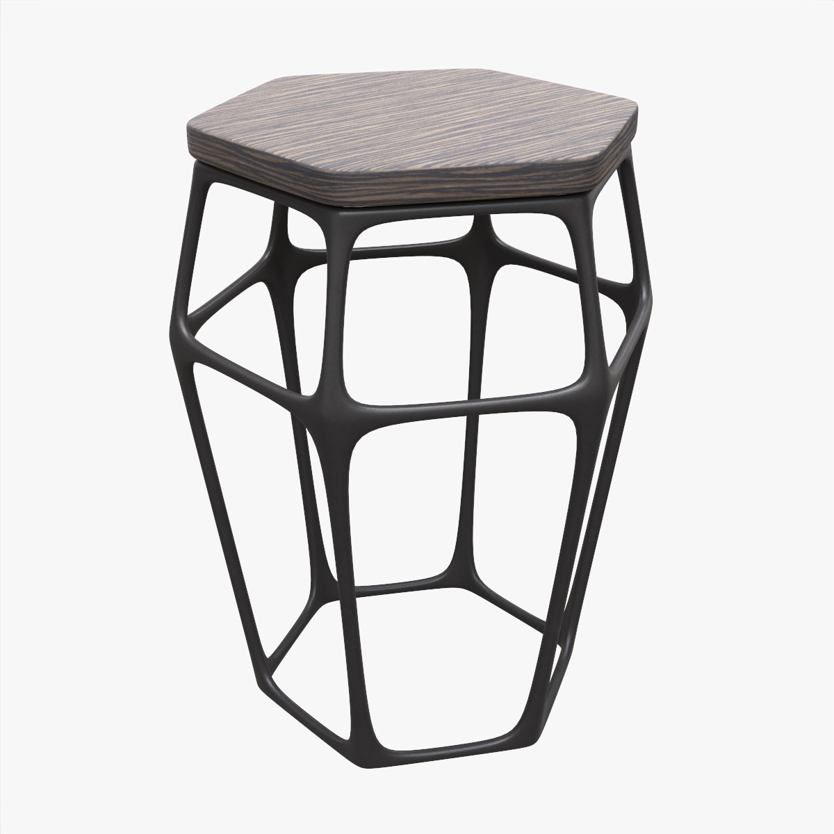 Bar Chair Hexagonal 02 PBR 3D Model - 3dmstock.com