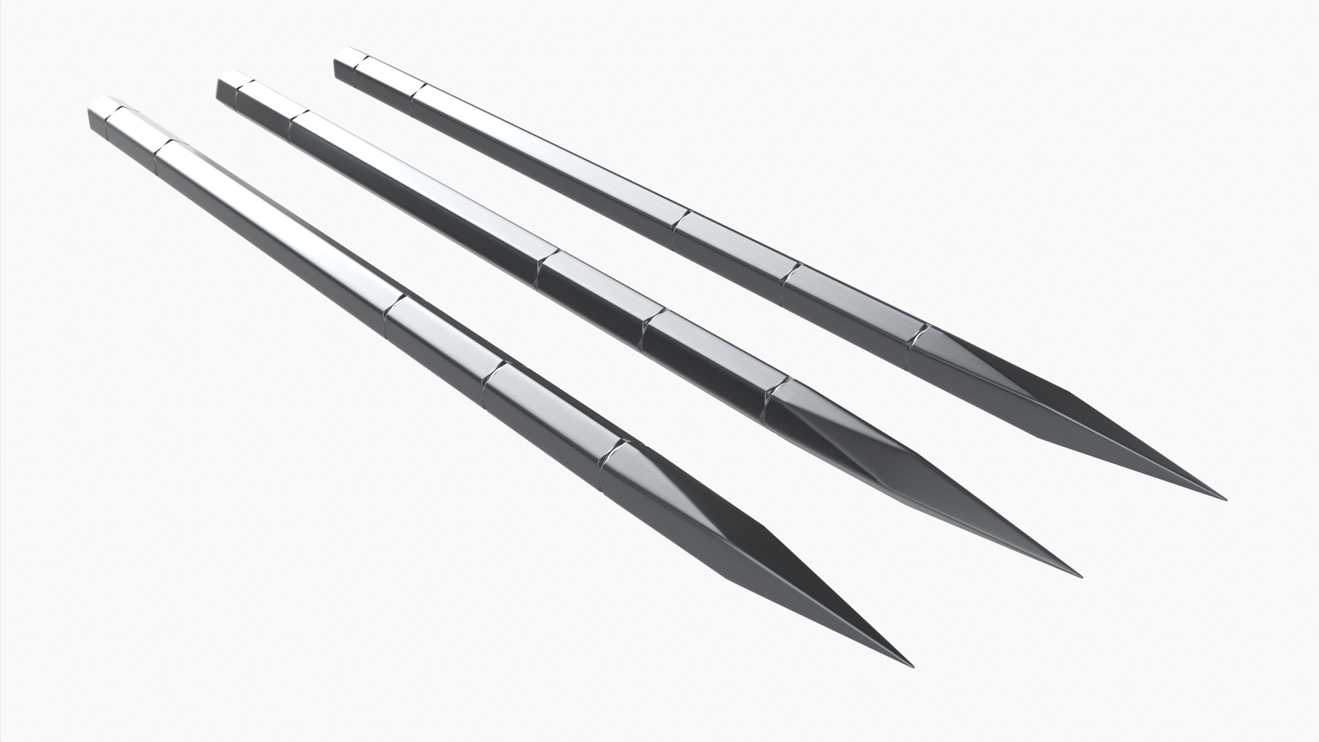 Needles Throwing Hexagonal PBR 3D Model - 3dmstock.com