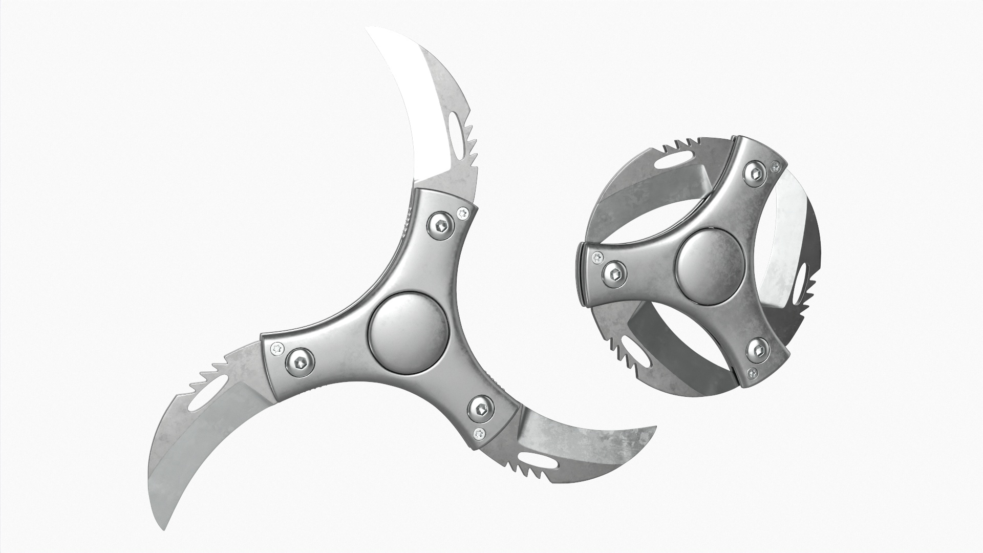 Ninja Shuriken Circular Dagger Shinobu PBR 3D Model - 3dmstock.com