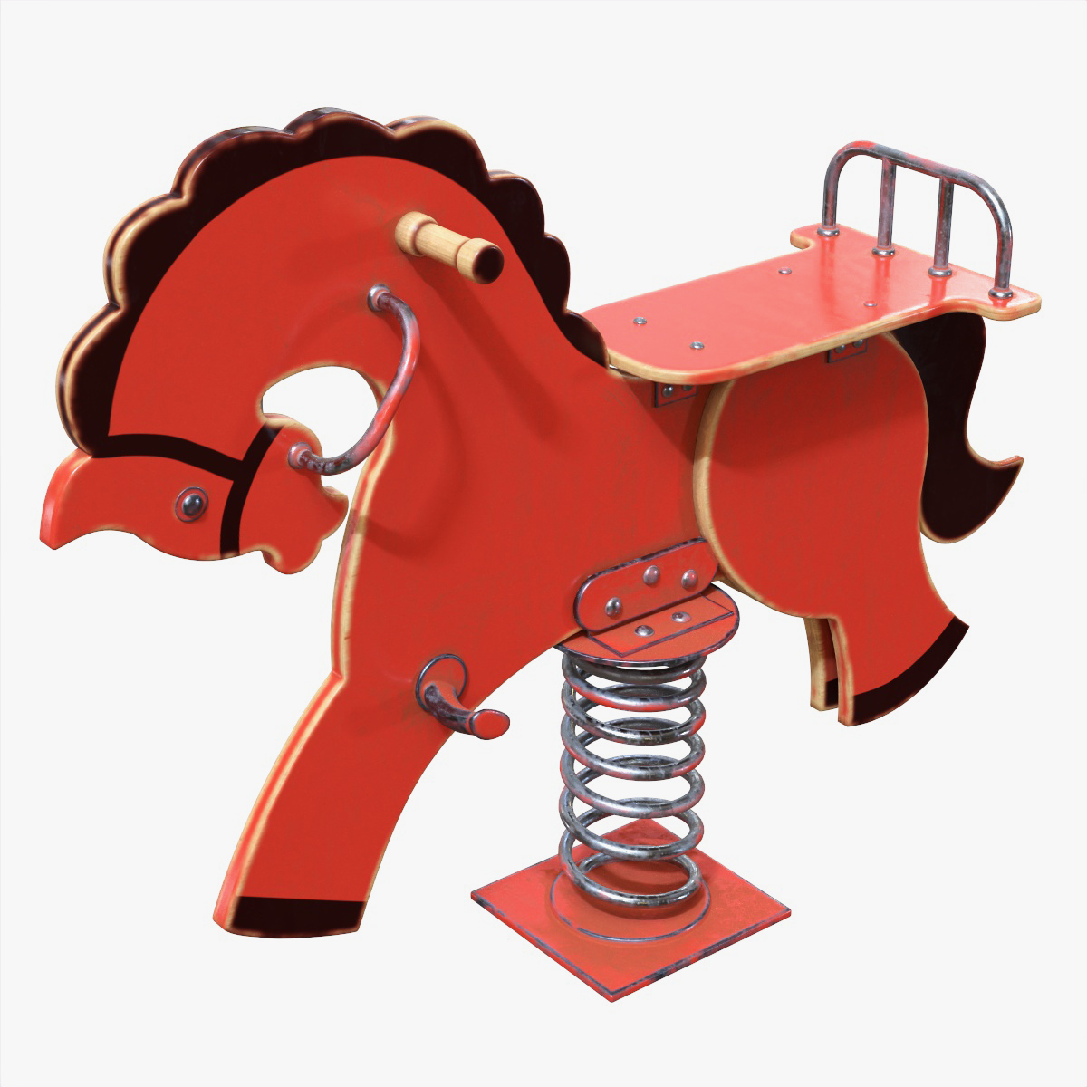 Spring Rocking Horse PBR 3D Model - 3dmstock.com
