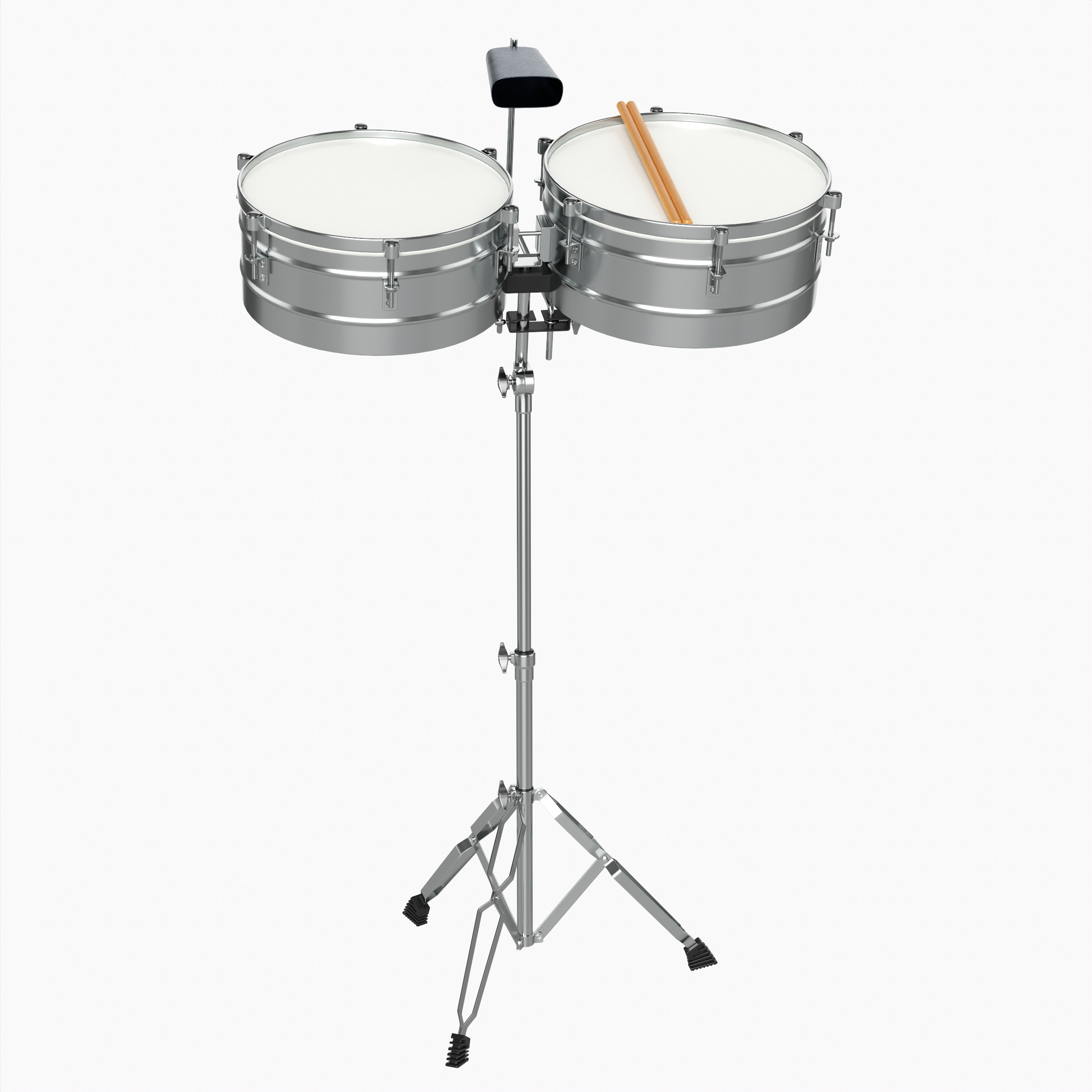 Timbales Set PBR 3D Model - 3dmstock.com