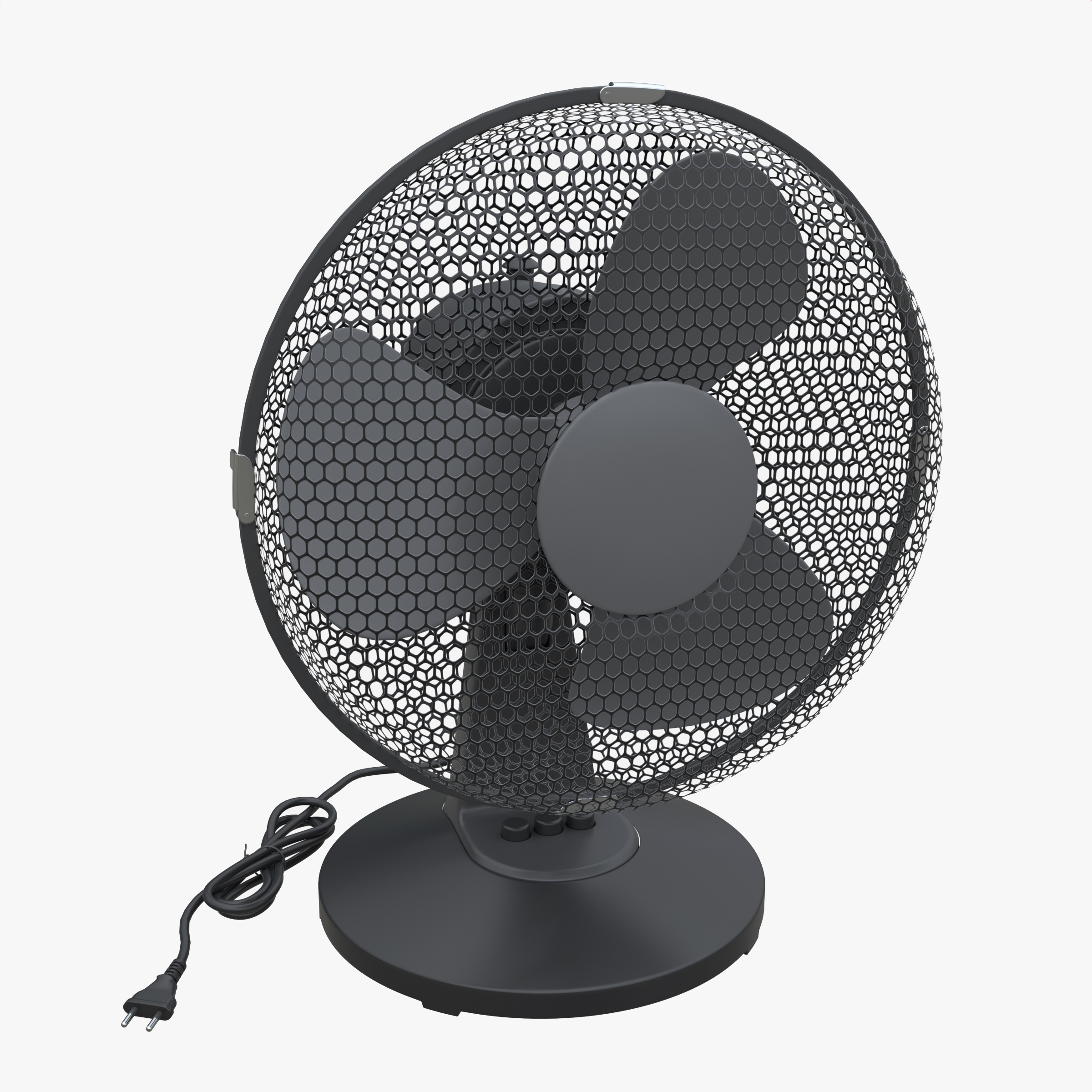 Table Fan Gray PBR 3D Model - 3dmstock.com
