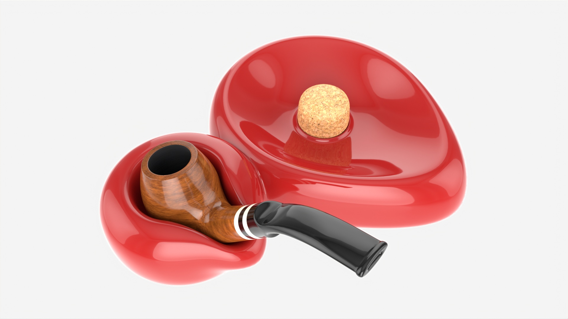 Smoking Pipe Ashtray with Holder 02 PBR 3D Model - 3dmstock.com