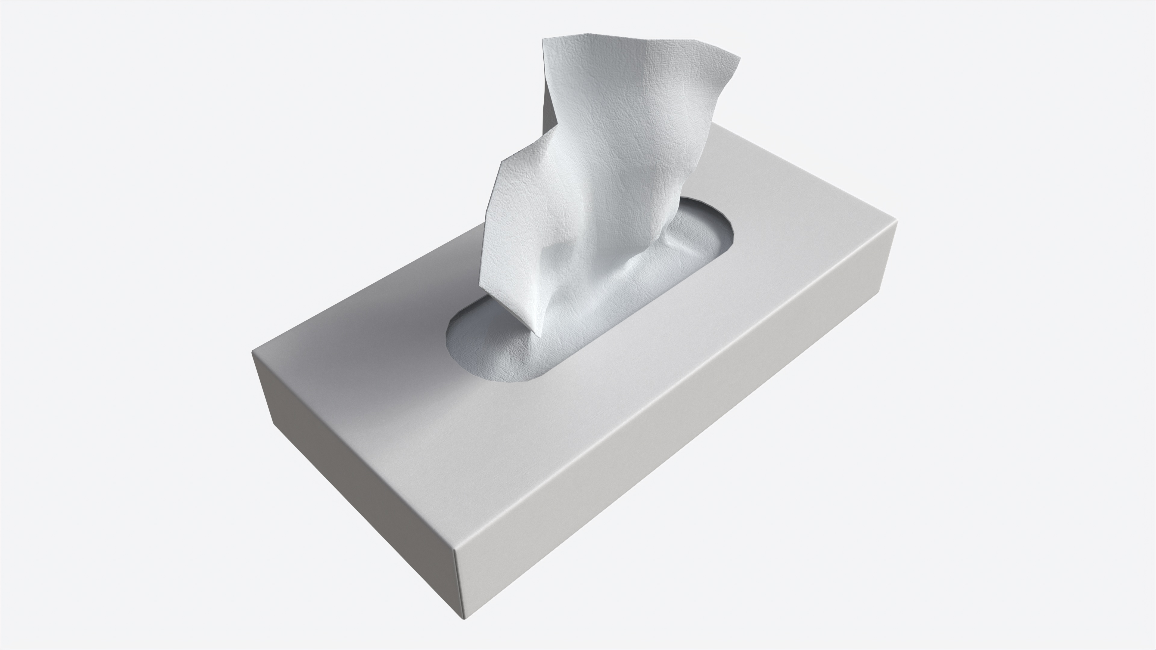 Tissue Box Rectangular Mockup PBR 3D Model - 3dmstock.com