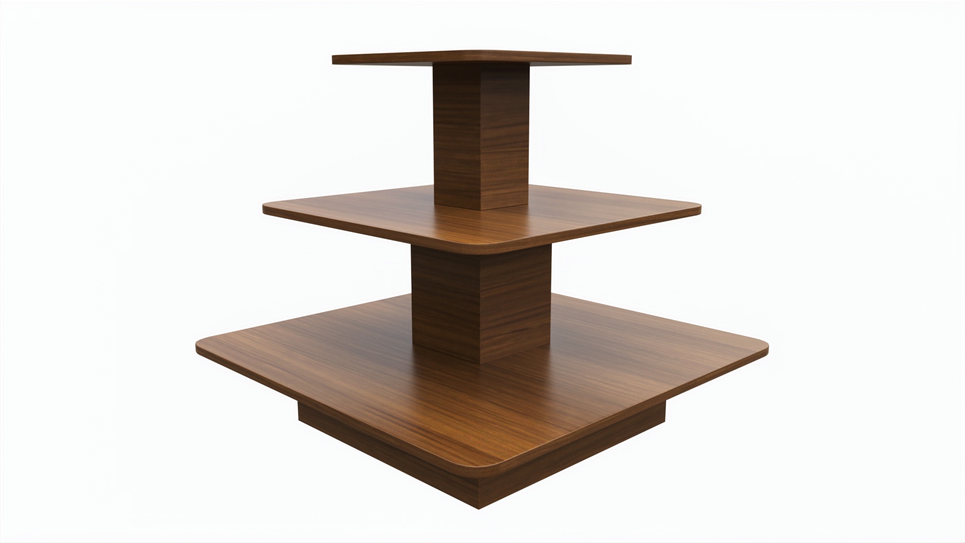 Three Tier Square Table PBR 3D Model - 3dmstock.com