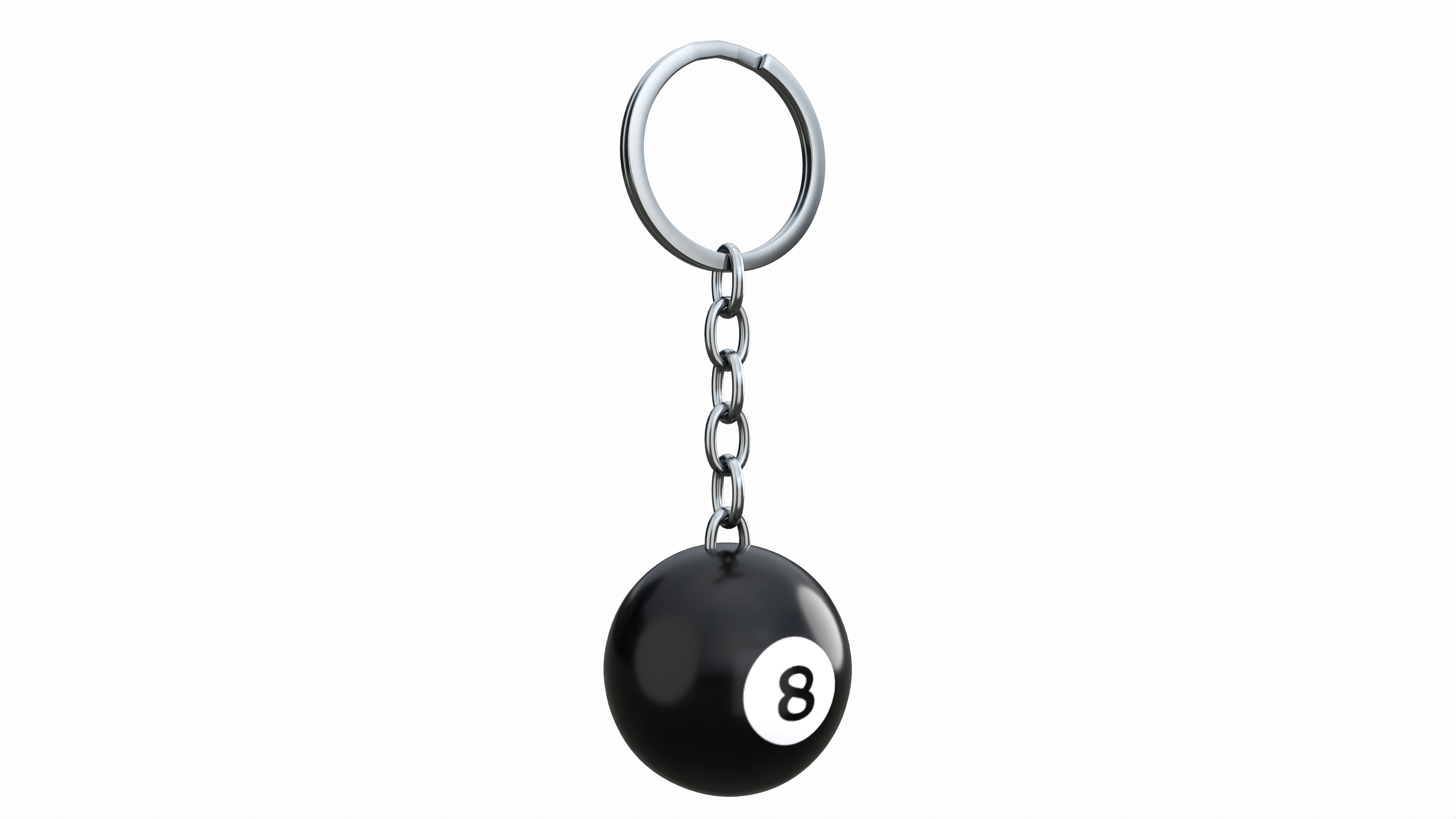 Pool Ball Key Chain PBR 3D Model - 3dmstock.com