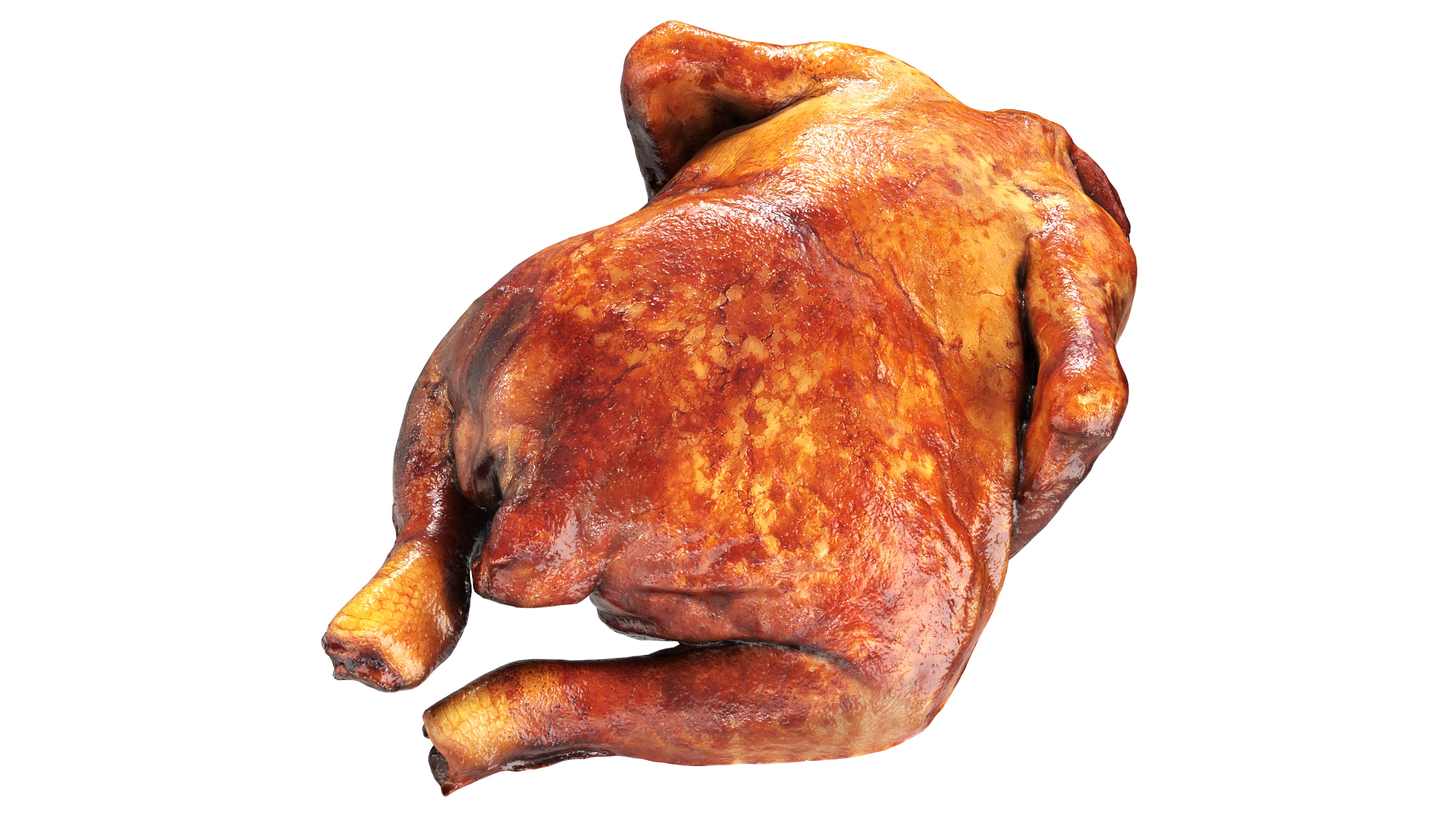 Smoked chicken whole PBR 3D Model - 3dmstock.com